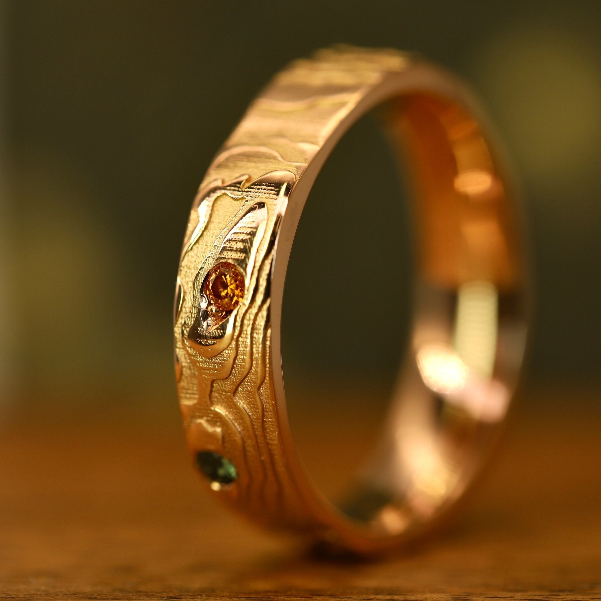 Contour Lines Wedding Ring by CLIO SASKIA | Custom Wedding Band – Clio ...