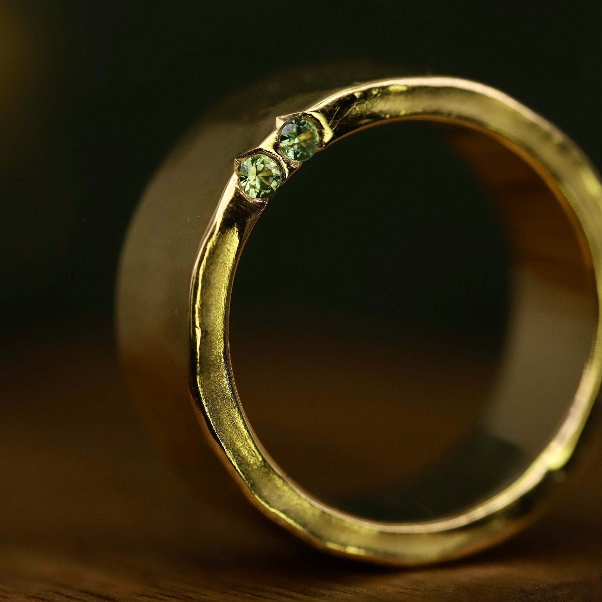 Bini Wedding Ring, 8mm with Sapphires | CLIO SASKIA – Clio Saskia